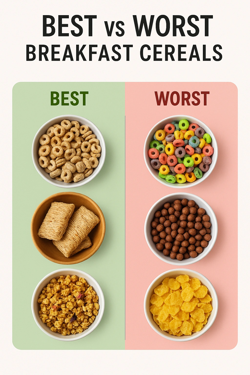Best vs Worst Breakfast Cereals - Dietary Craft