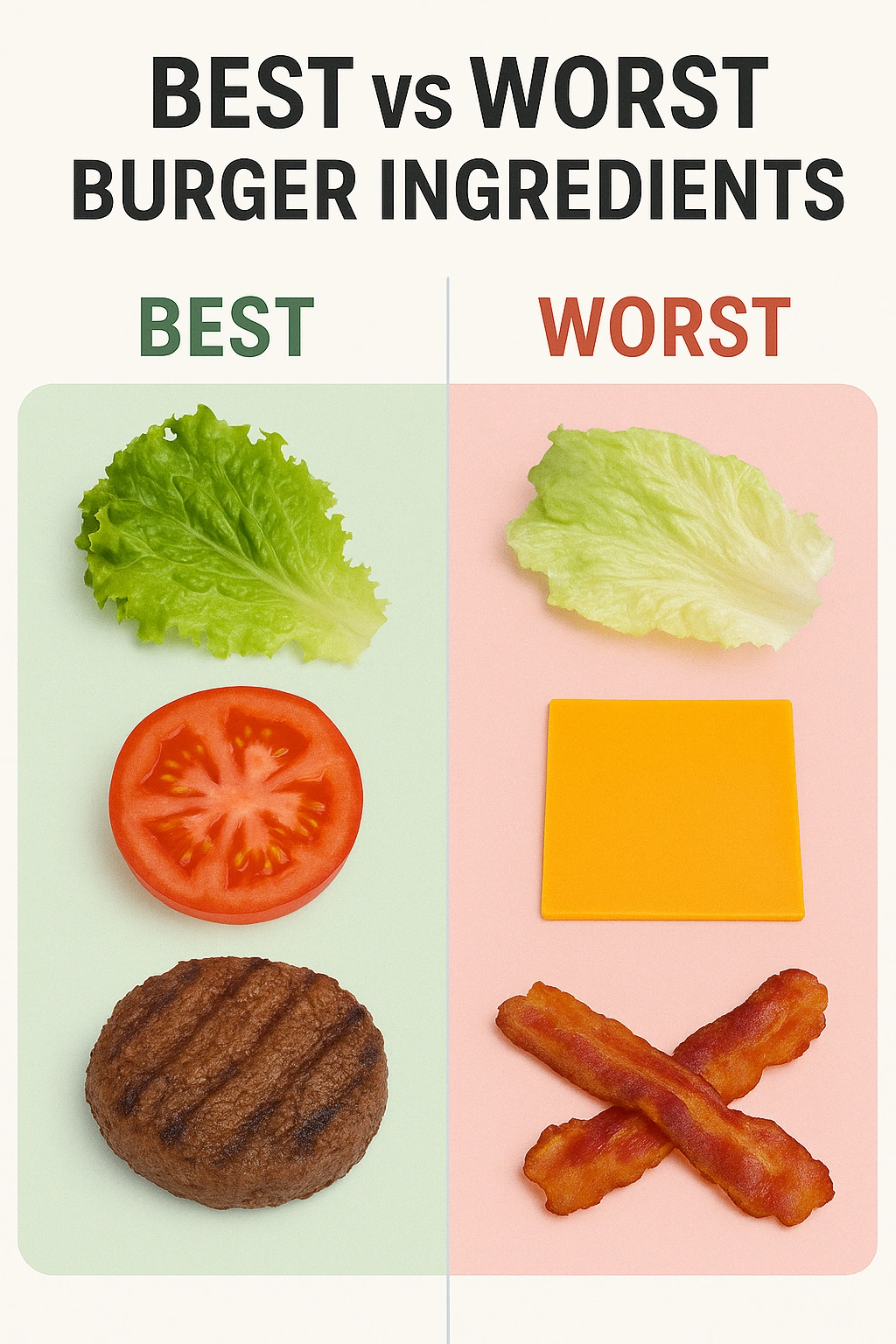 Best vs Worst Burger Ingredients - Dietary Craft
