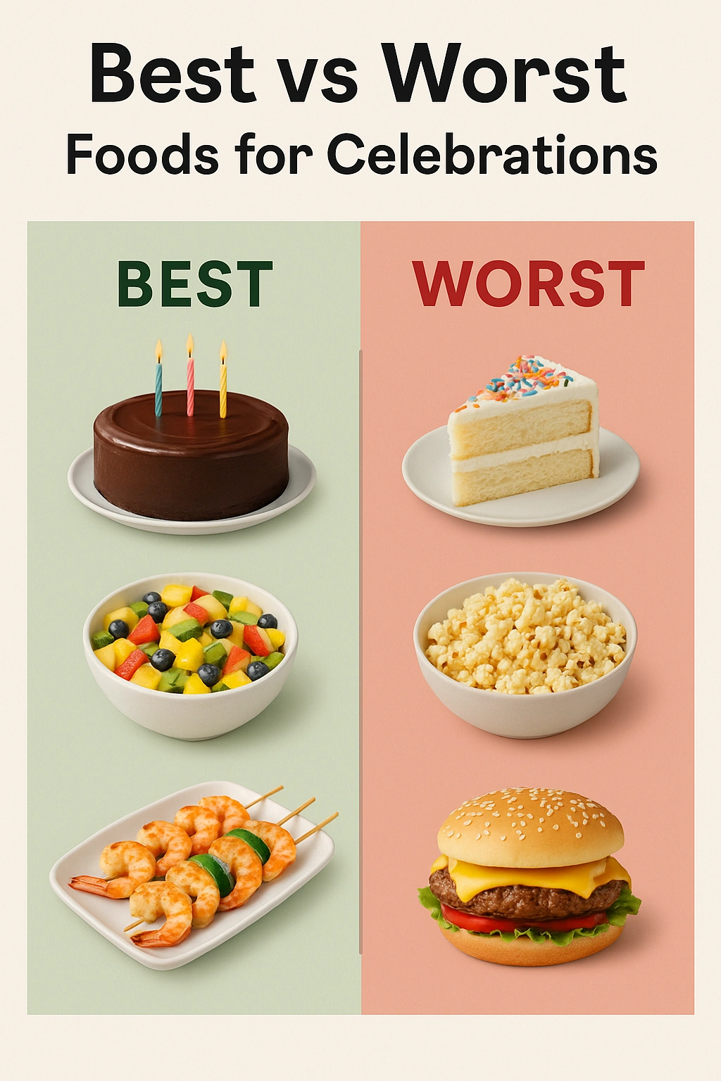 Best vs Worst Foods for Celebrations - Dietary Craft
