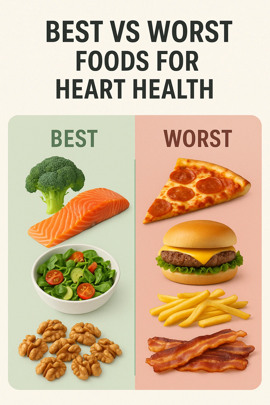 Best vs Worst Foods for Heart Health - Dietary Craft