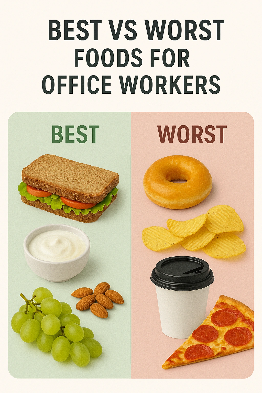 Best vs Worst Foods for Office Workers - Dietary Craft