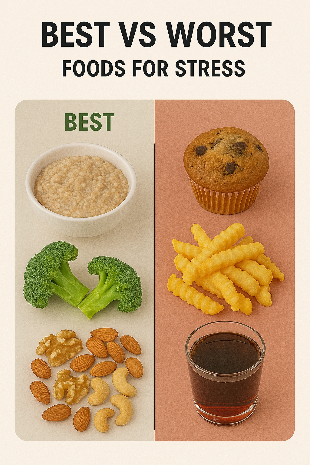 Best vs Worst Foods for Stress - Dietary Craft