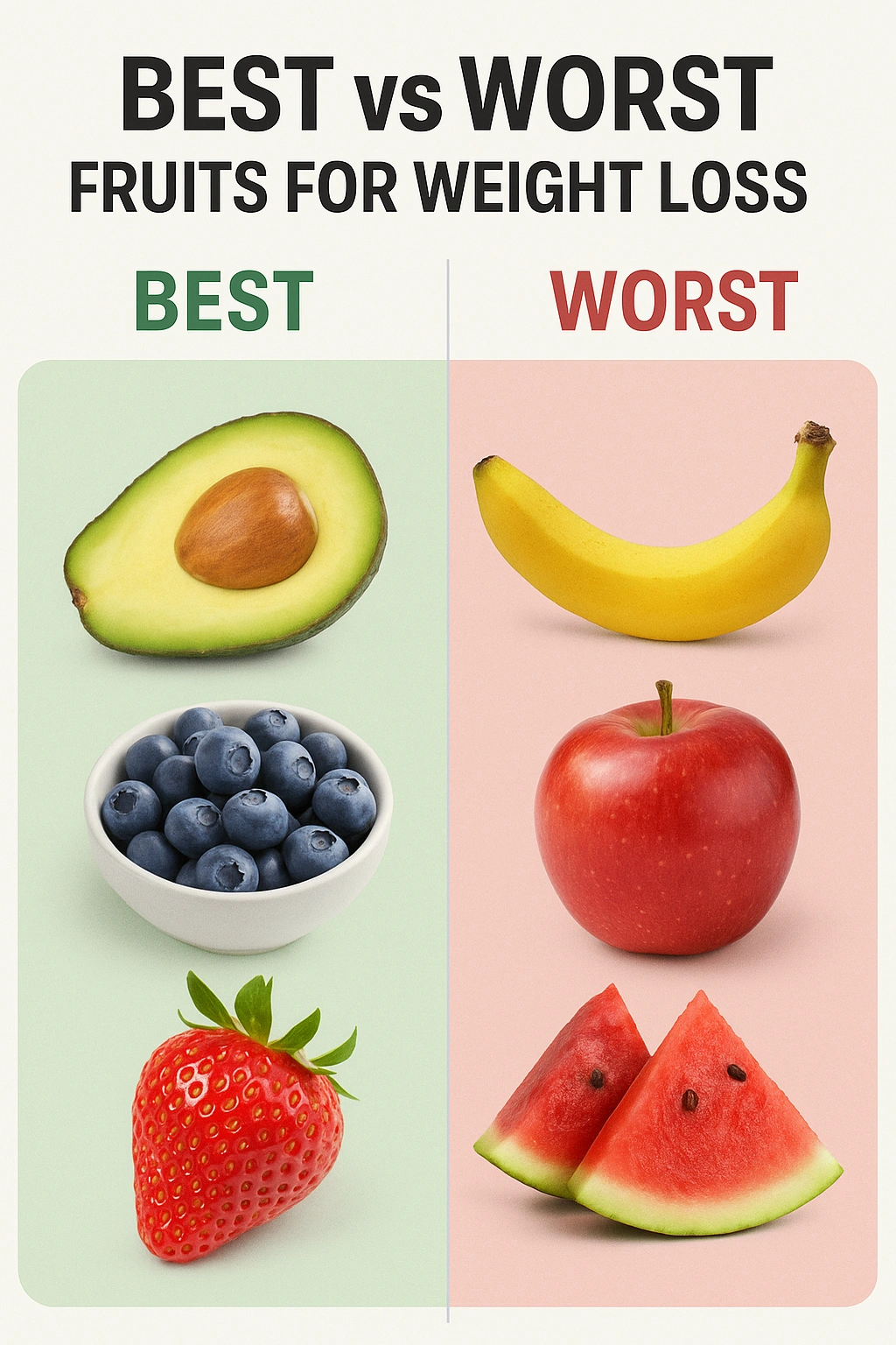 Best vs Worst Fruits for Weight Loss - Dietary Craft