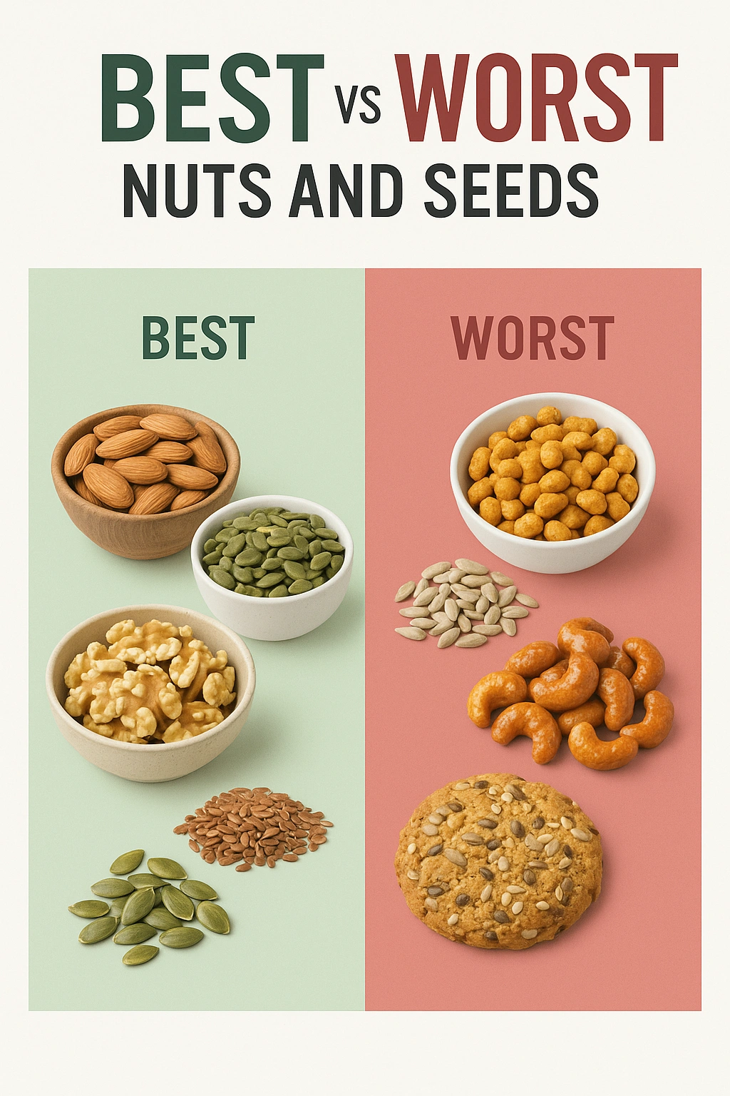 Best vs Worst Nuts and Seeds - Dietary Craft