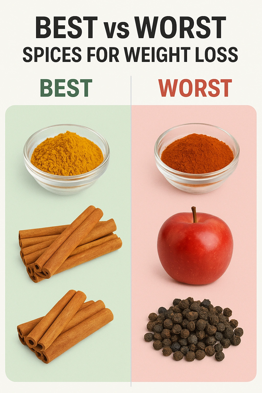 Best vs Worst Spices for Weight Loss - Dietary Craft