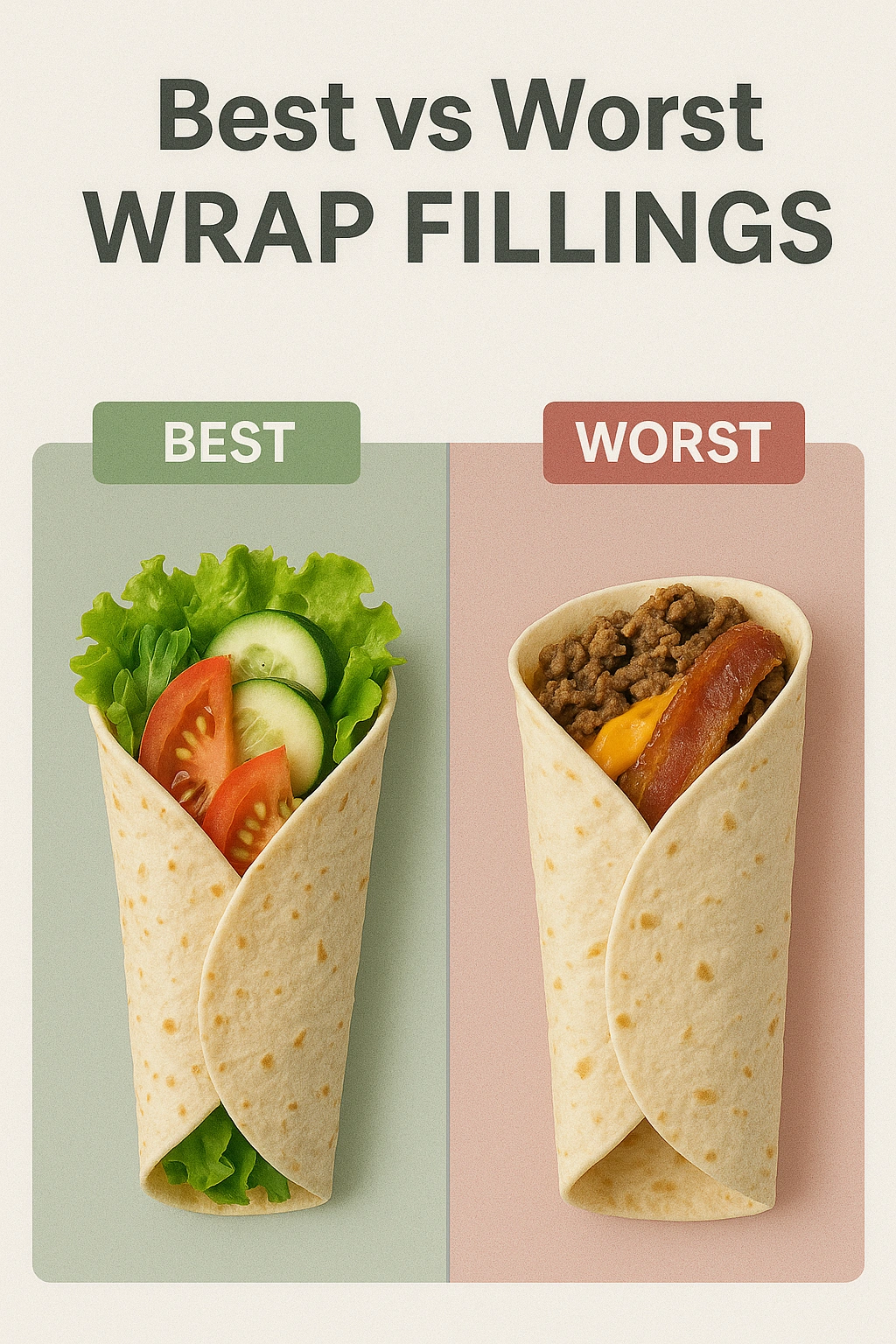 Best vs Worst Wrap Fillings - Dietary Craft